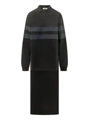 DARKPARK Jill Striped Polo Shirt - Black