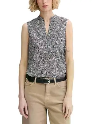 Marc O'polo Butterfly-print Sleeveless Top - Black