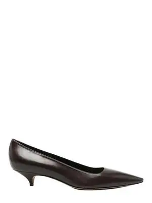 THE ROW Liisa Pointed-toe Leather Pumps - Brown