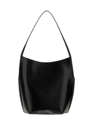 JIL SANDER Kante Leather Tote Bag - Black