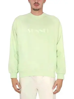 Sunnei Logo-embroidered Raglan-sleeve Sweater - Green