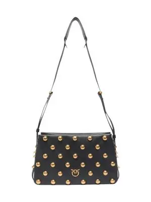 Pinko Love Birds Stud-embellished Shoulder Bag Black