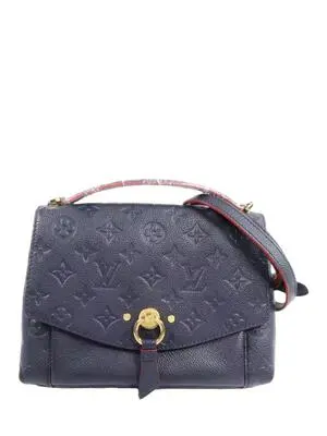 LOUIS VUITTON Bb Monogram Empreinte Blanche Shoulder Bag - Blue
