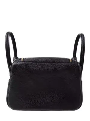 Hermès Mini Lindy Calf Leather Shoulder Bag - Black