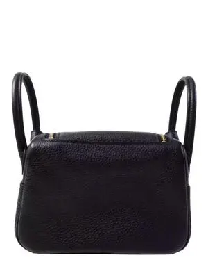 Hermès Mini Lindy Calf Leather Shoulder Bag Black