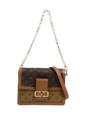 LOUIS VUITTON Mm Dauphine Monogram Reverse Shoulder Bag - Brown