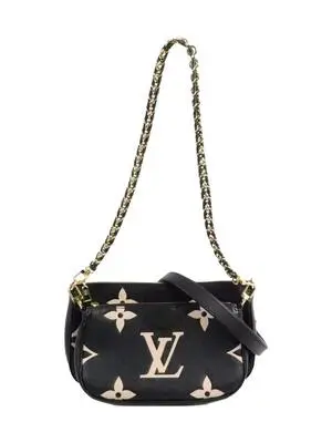 LOUIS VUITTON Multi Pochette Accessoires Monogram Canvas Tote Bag Black
