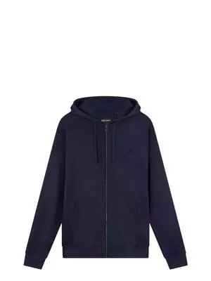LYLE & SCOTT Embroidered-logo Zip-up Hoodie - Blue