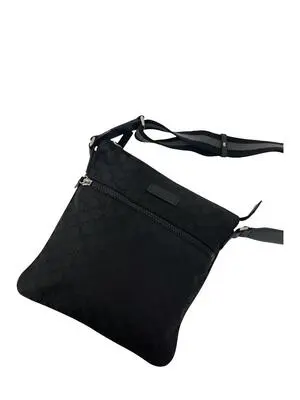 Gucci 2000-2015 Gg Nylon Web Crossbody Bag - Black