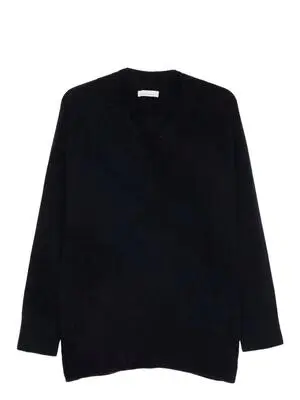 Liviana Conti Ribbed-trim V-neck Sweater - Blue