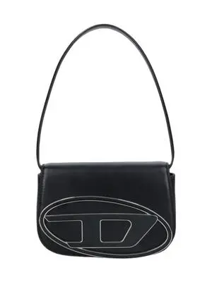DIESEL® 1dr-iconic Shoulder Bag In Nappa-leather Black