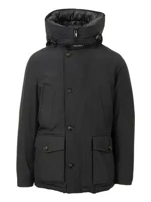 Woolrich Buttoned Hooded Jacket - Blue