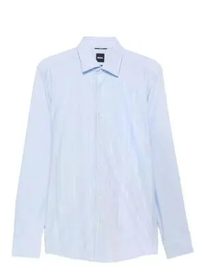 BOSS Striped Long-sleeve Shirt - Blue