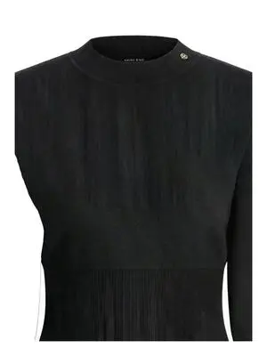ANINE BING Imane Ribbed-knit Crew-neck Sweater - Black
