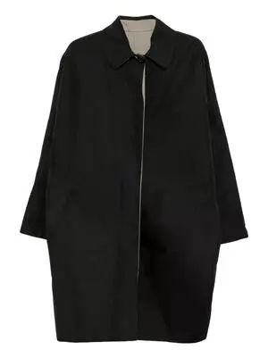 ALYSI Storm-flap Trench Coat - Black