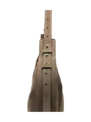 Liviana Conti Curved Leather Shoulder Bag - Neutrals