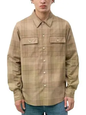 Hugo Check-pattern Flap-pocket Shirt - Neutrals