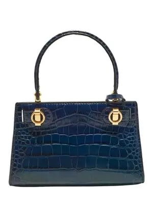 TORY BURCH Lee Radziwill Croc-embossed Top Tote Bag