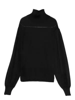 Liviana Conti Balloon-sleeve Sweater - Black