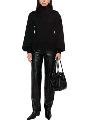 Liviana Conti Balloon-sleeve Sweater - Black