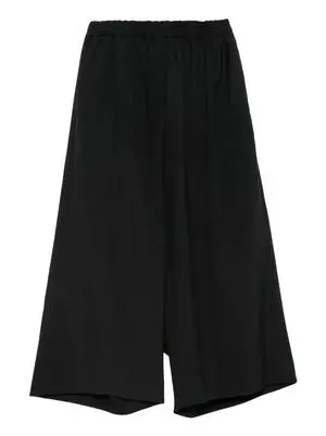 Comme Des Garçons Elasticated-waistband Cropped Trousers - Black