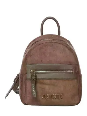 Moschino Logo-plaque Backpack - Brown