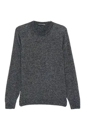 Corneliani Ribbed-trim Marl-effect Sweater - Grey