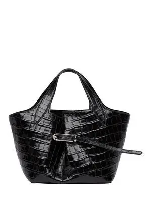 LIFFNER Belted Tote Mini Croc - Black