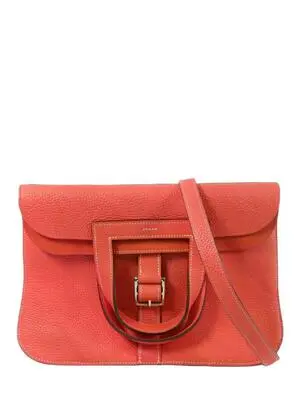 Hermès 2018 31 Halzan Leather Shoulder Bag - Orange
