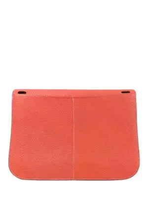 Hermès 2018 31 Halzan Leather Shoulder Bag Orange
