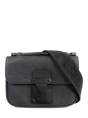 LOUIS VUITTON S Lock Sling Logo-plaque Tote Bag - Black