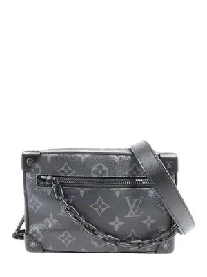 LOUIS VUITTON Mini Soft Trunk Monogram Eclipse Shoulder Bag - Black