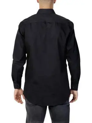 SELECTED Long-sleeve Button-down Shirt - Black