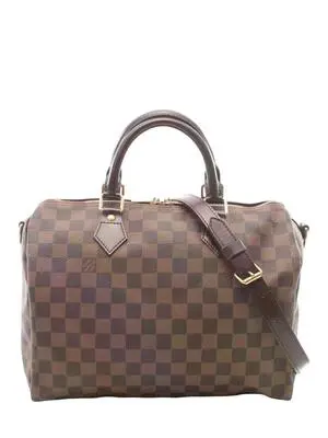LOUIS VUITTON 2012 Damier Ebene Speedy Bandouliere 30 Satchel - Brown