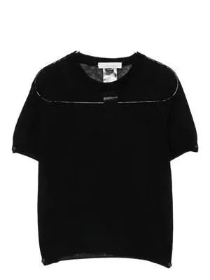 Liviana Conti Short-sleeve Knit T-shirt - Black
