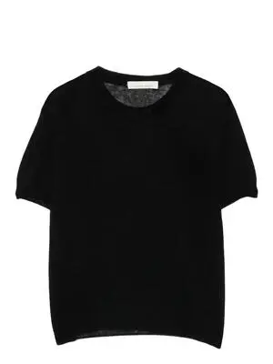 Liviana Conti Short-sleeve Knit T-shirt - Black