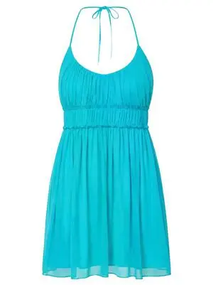 PATRIZIA PEPE Ruched Halterneck Mini Dress