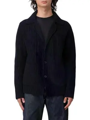 BROOKSFIELD Button-down Wool Cardigan Blue