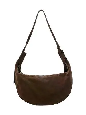 Liviana Conti Suede Shoulder Bag Brown