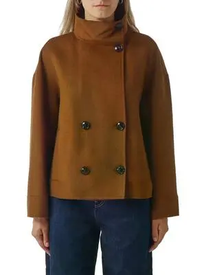 MAX MARA Aceri Double-breasted High-neck Coat