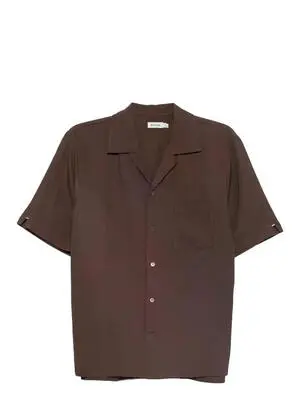Simkhai Short-sleeve Camp-collar Shirt - Brown
