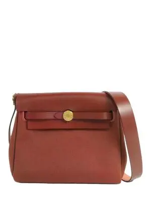 Hermès 2025 Mini Herbag Leather Shoulder Bag Red
