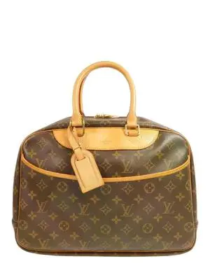LOUIS VUITTON Monogram Deauville Handbag Brown