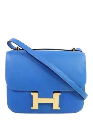 Hermès Constance Evercolor Shoulder Bag - Blue