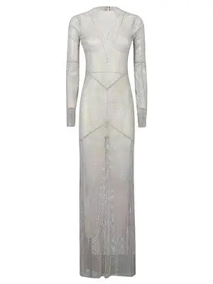 SANTA BRANDS Maxi Flared Dress Silver