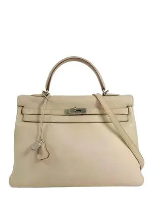 Hermès 35 Kelly Tote Bag Neutrals