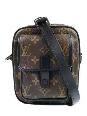 LOUIS VUITTON Monogram Macassar Christopher Shoulder Bag - Brown