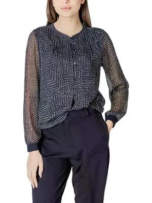 STREET ONE Geometric-print Long-sleeve Blouse
