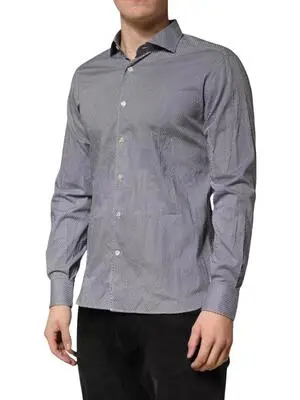 DOMENICO TAGLIENTE Geometric-pattern Long-sleeve Shirt - Grey