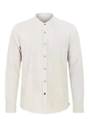 BALDININI Band-collar Long-sleeve Shirt - Neutrals